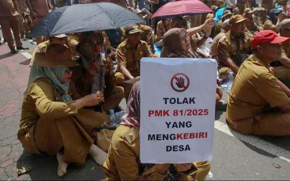 Kepala Desa se-Indonesia Demo di Jakarta, Desak Pencabutan PMK 81/2025 ...